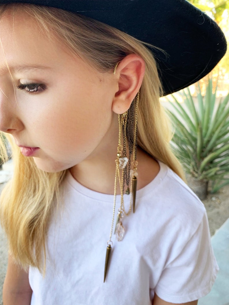 Joshua Tree Quartz Crystal Chandelier Cuff No Pierce Earring - Etsy