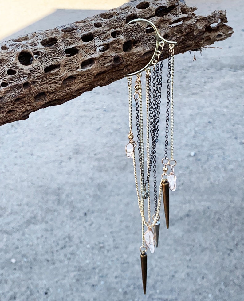 Joshua Tree Quartz Crystal Chandelier Cuff No Pierce Earring - Etsy