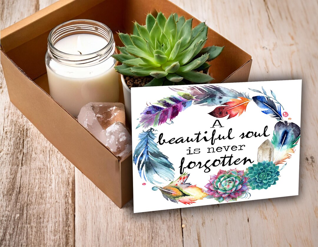 A Beautiful Soul is Never Forgotten - Succulent With Genuine Crystal ...