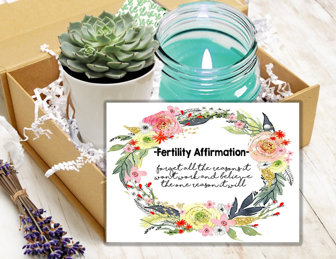 Fertility Affirmation Succulent Gift Box - Gift Box for Friend ...