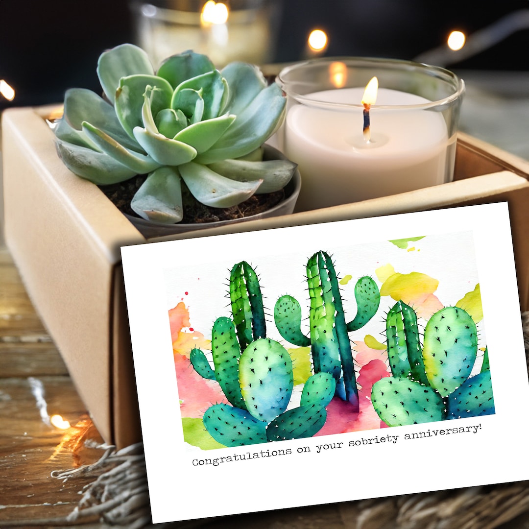 Congratulations on Your Sobriety Anniversary Sober Milestone Gift Box ...