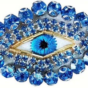 Surreal Beaded Eyepatch : Beaded Evil Eye, Festival Eyepatches | Unisex ...