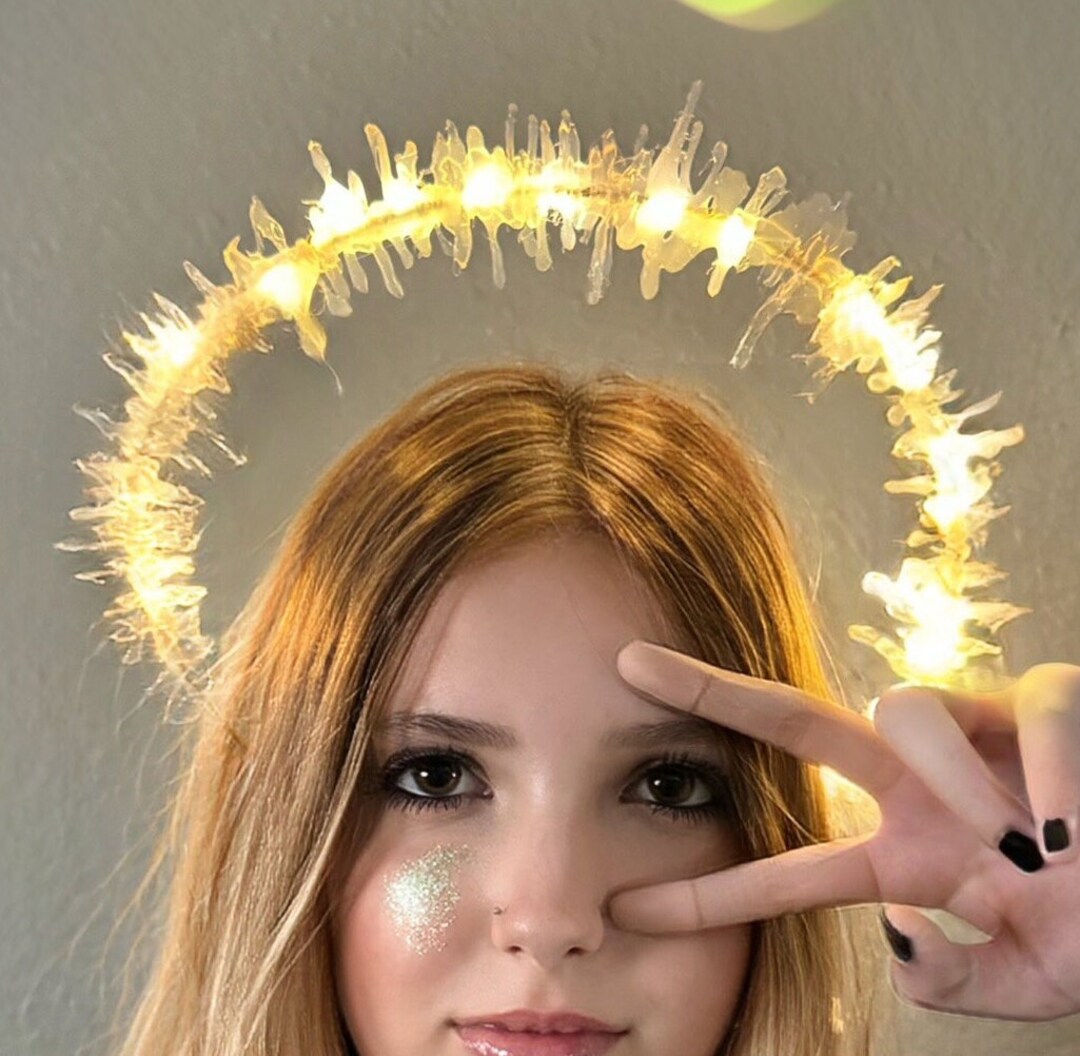 Ice Goddess Light up Crown Light-up LED Goddess Festival Head Piece Ice ...