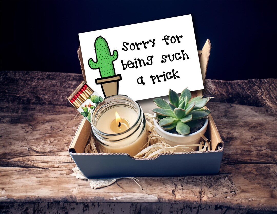 Funny Apology Gift Set - Funny 'sorry for Being a Prick' Card With ...