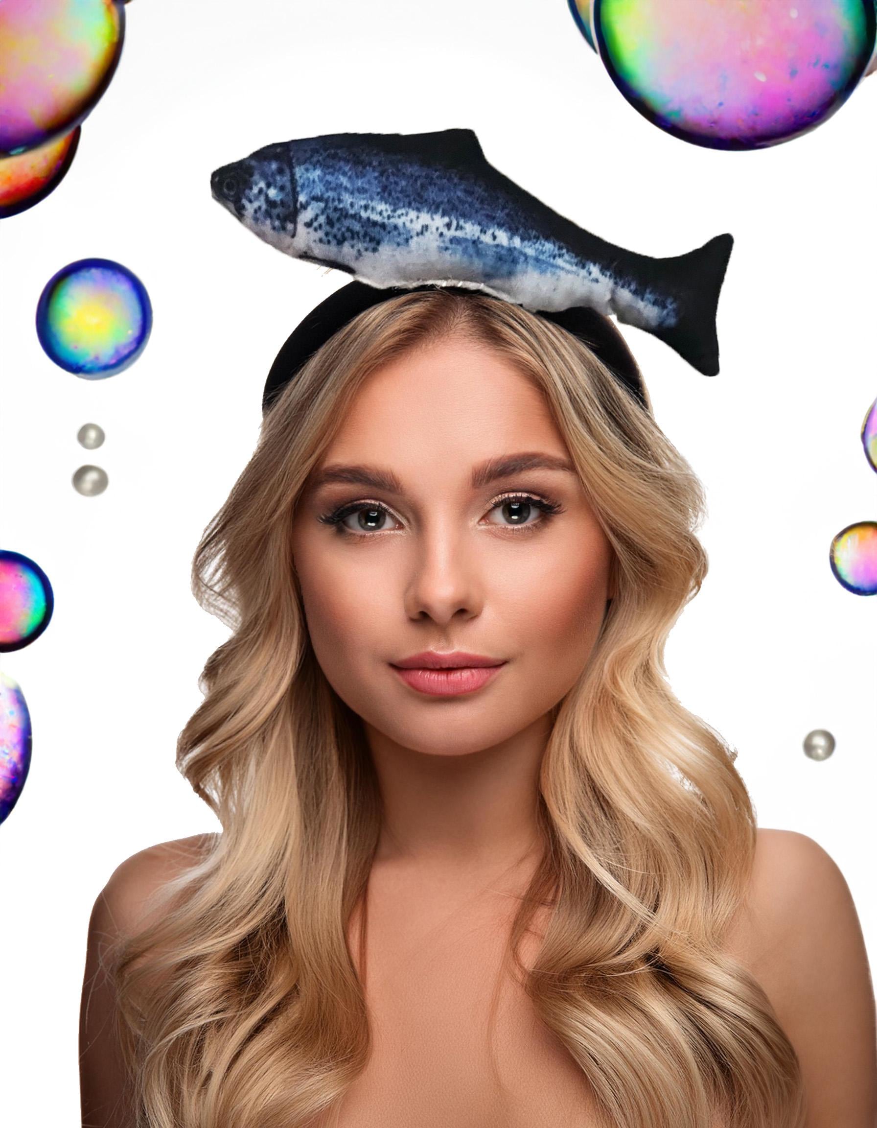 Surrealist Fish Plush Headband With Optional Cowboy Hat - Surrealism ...