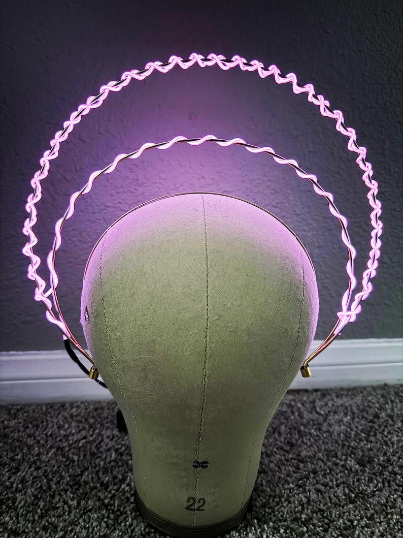 Glowing Festival Rave Halo Crown, Illuminated Festival Goddess ...