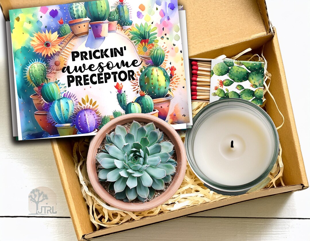 Prickin Awesome Preceptor Gift Box - Real Crystal Necklace & Succulent ...