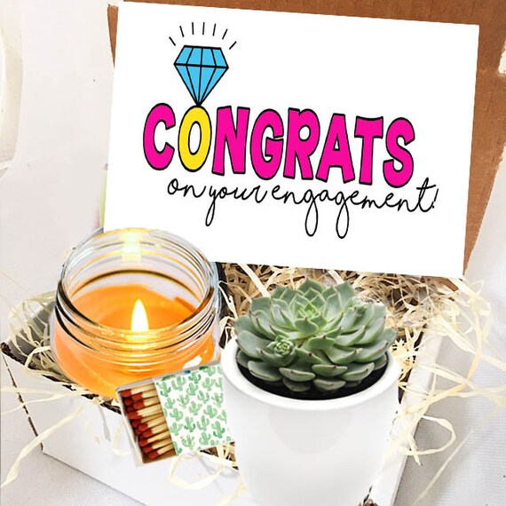 Congratulations on your Engagement Gift Live Succulent in | Etsy