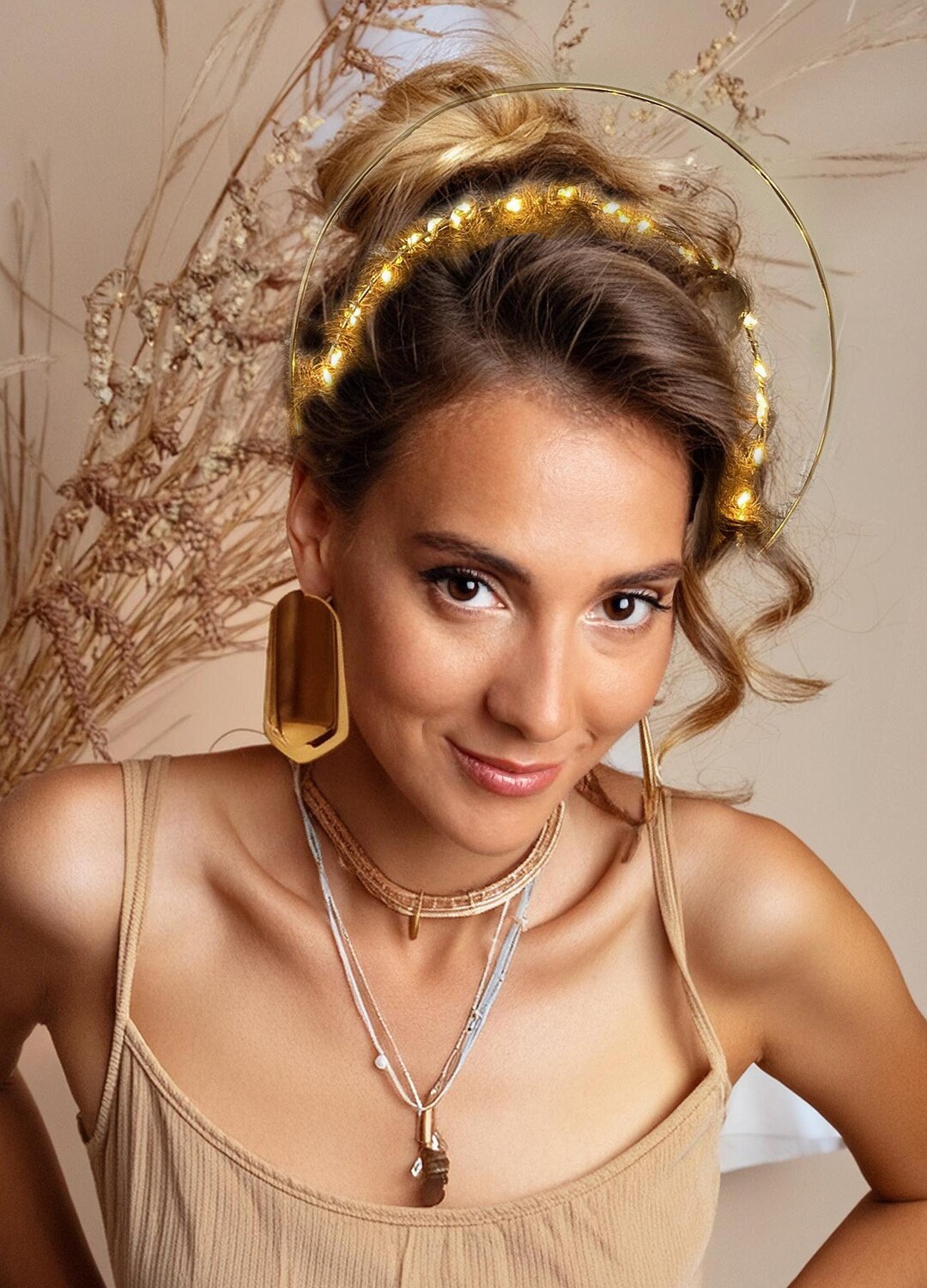 Light up Halo Crown Festival Halo Headband Wedding Light Headband ...