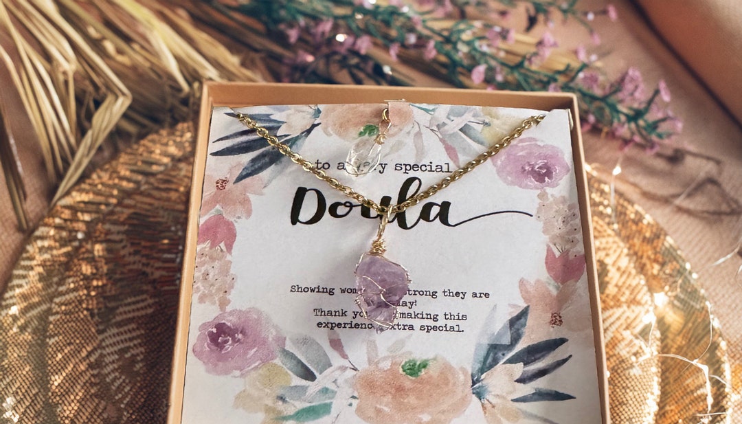 Doula Gift Real Crystal Necklace Doula Appreciation Gift Idea Midwife ...