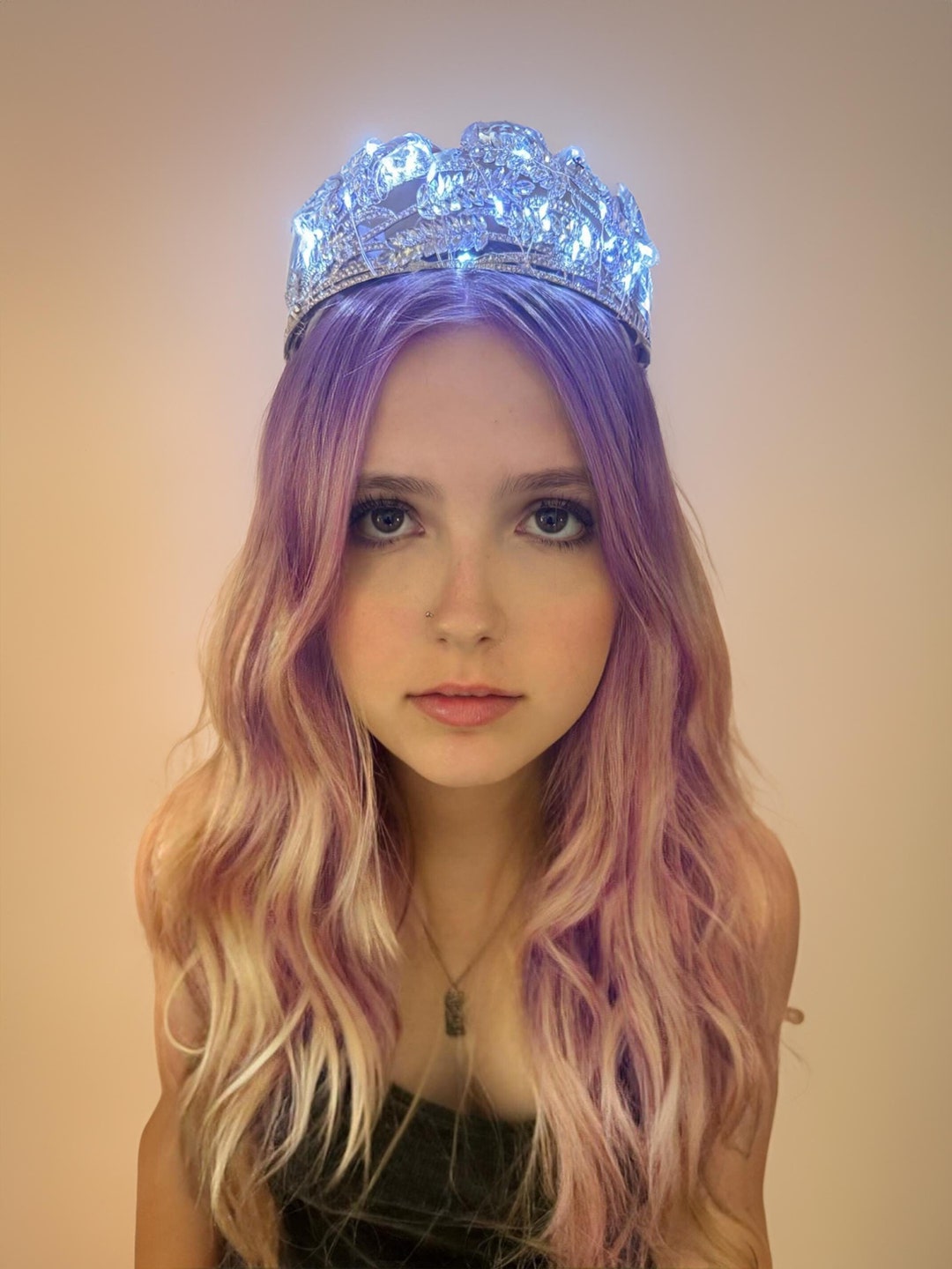 Silver Light-up Leaf Crown With Crystal Accents - Wheat Crown - Crystal ...
