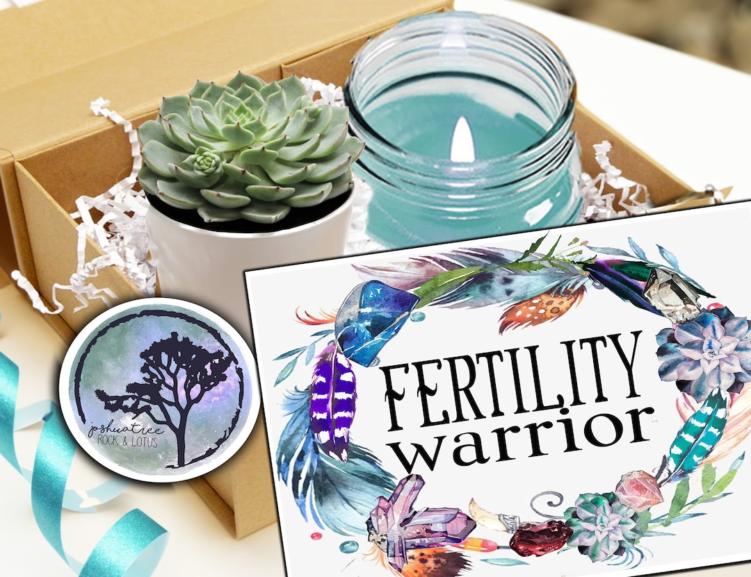 Fertility Warrior Affirmation Gift Box: Succulent, Candle and Good Luck ...