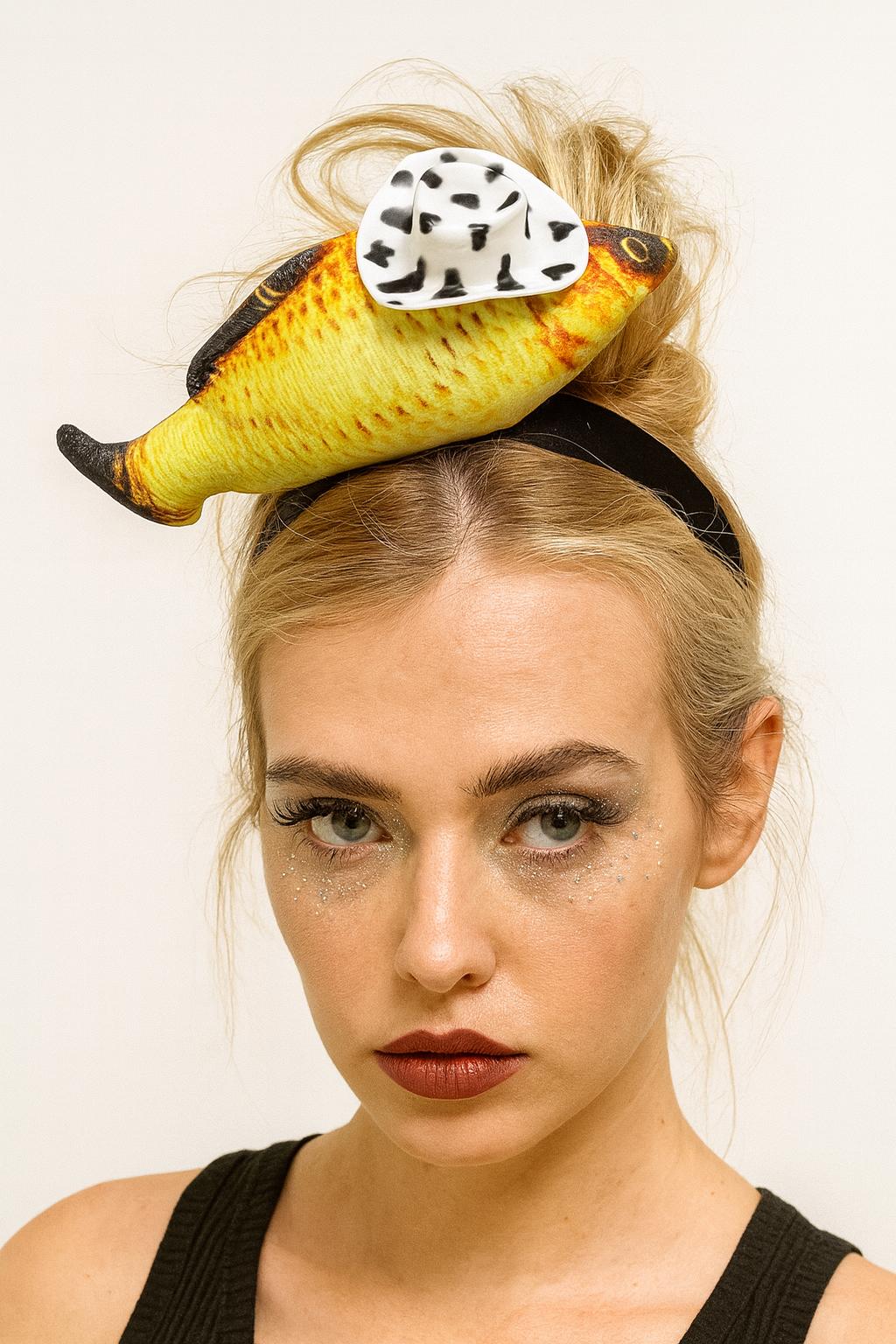Surrealist Fish Plush Headband With Optional Cowboy Hat - Surrealism ...