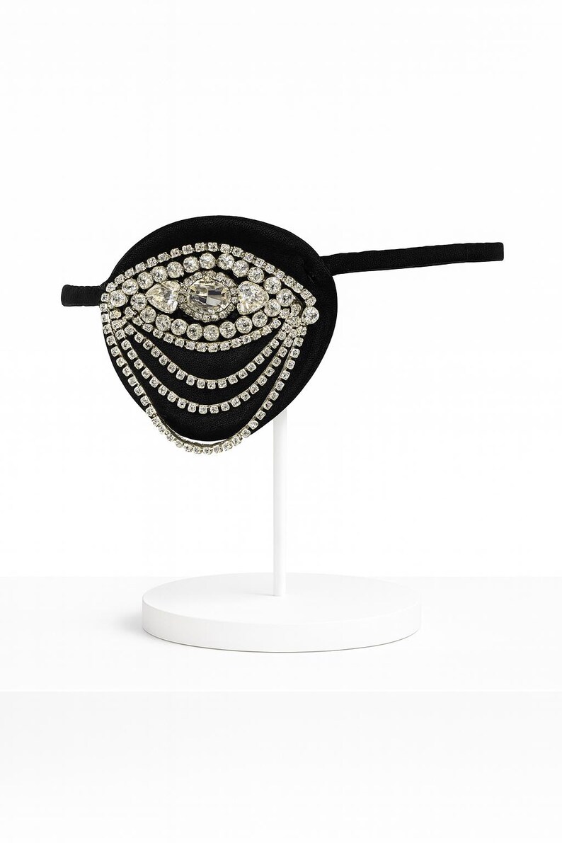 Surreal Rhinestone Gem Eyepatch : Beaded Evil Eye, Festival Fashion Eye ...