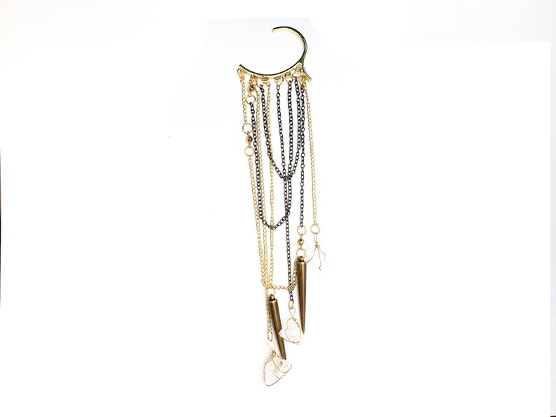 Joshua Tree Quartz Crystal Chandelier Cuff No Pierce Earring - Etsy