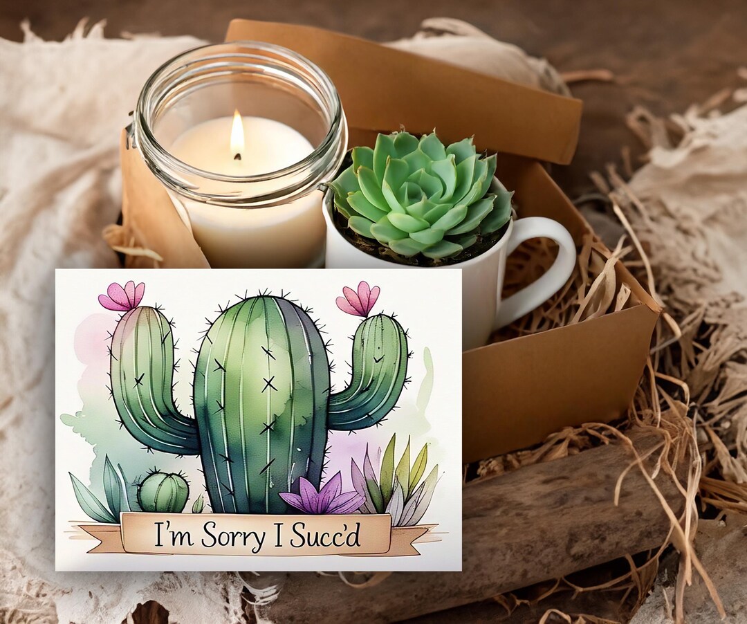 Im Sorry I Succ'd Apology Succulent Gift Box Set - Customizable Options ...