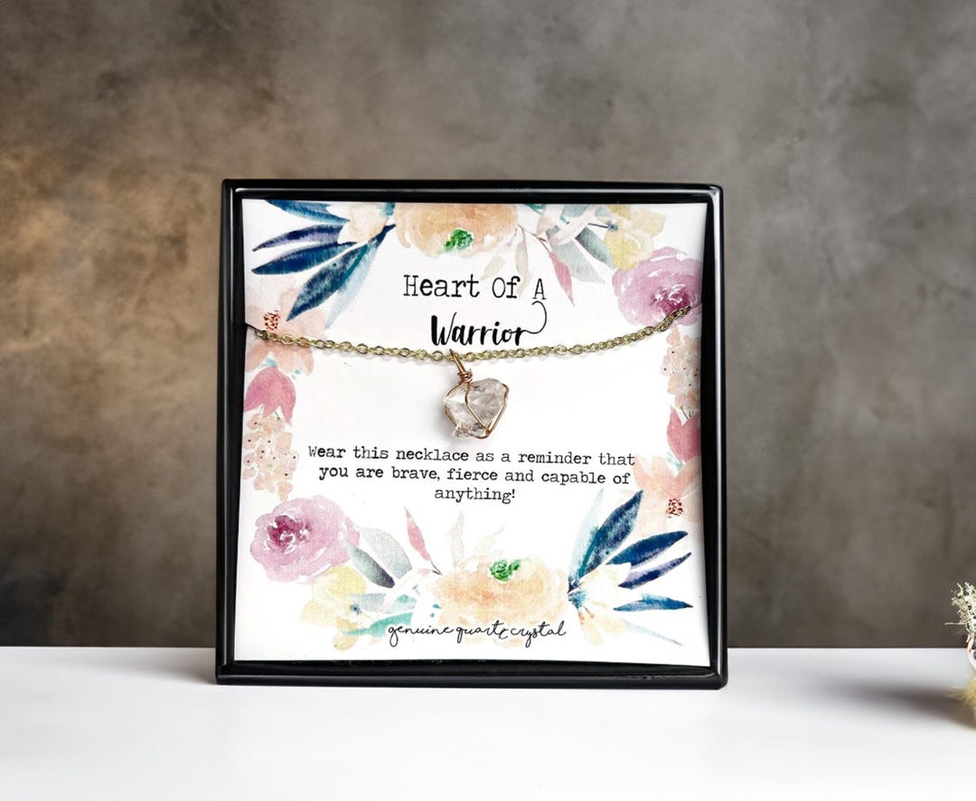 Warrior Gift Crystal Necklace / Strength Gift / Strength of a Fighter ...