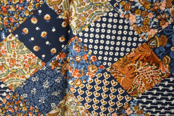 Vintage Faux Patchwork Cheater Fabric in Blues 105cm X 114 - Etsy