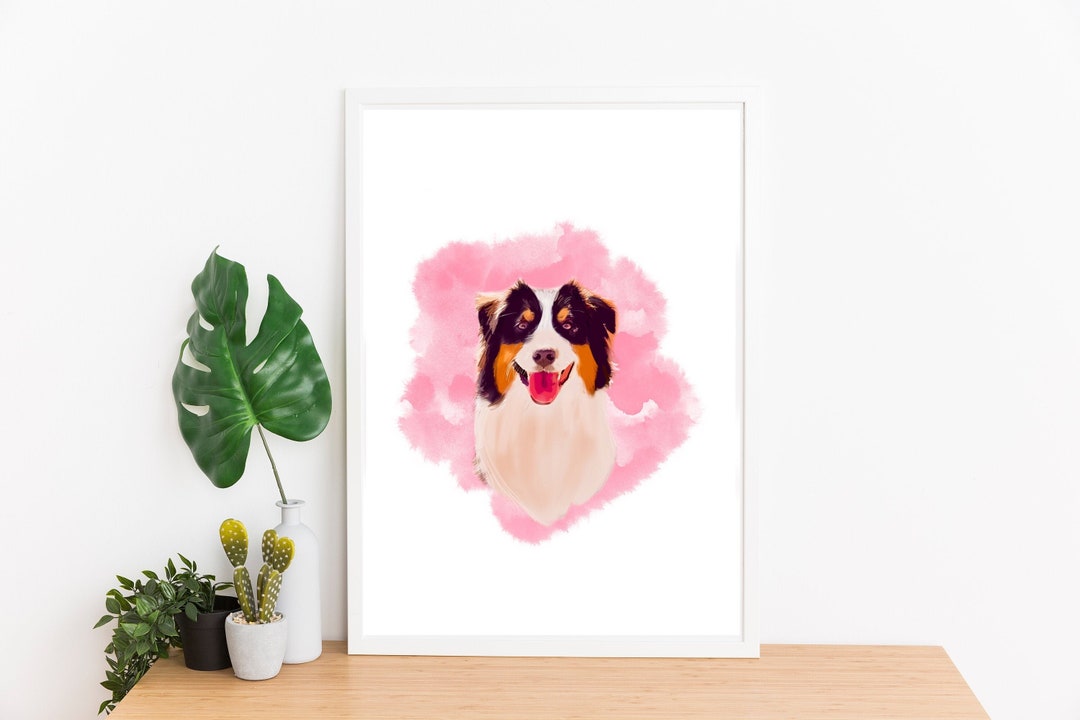 Custom Digital Pet Portrait / Vector Pet Portraits Dog Cat Customized ...