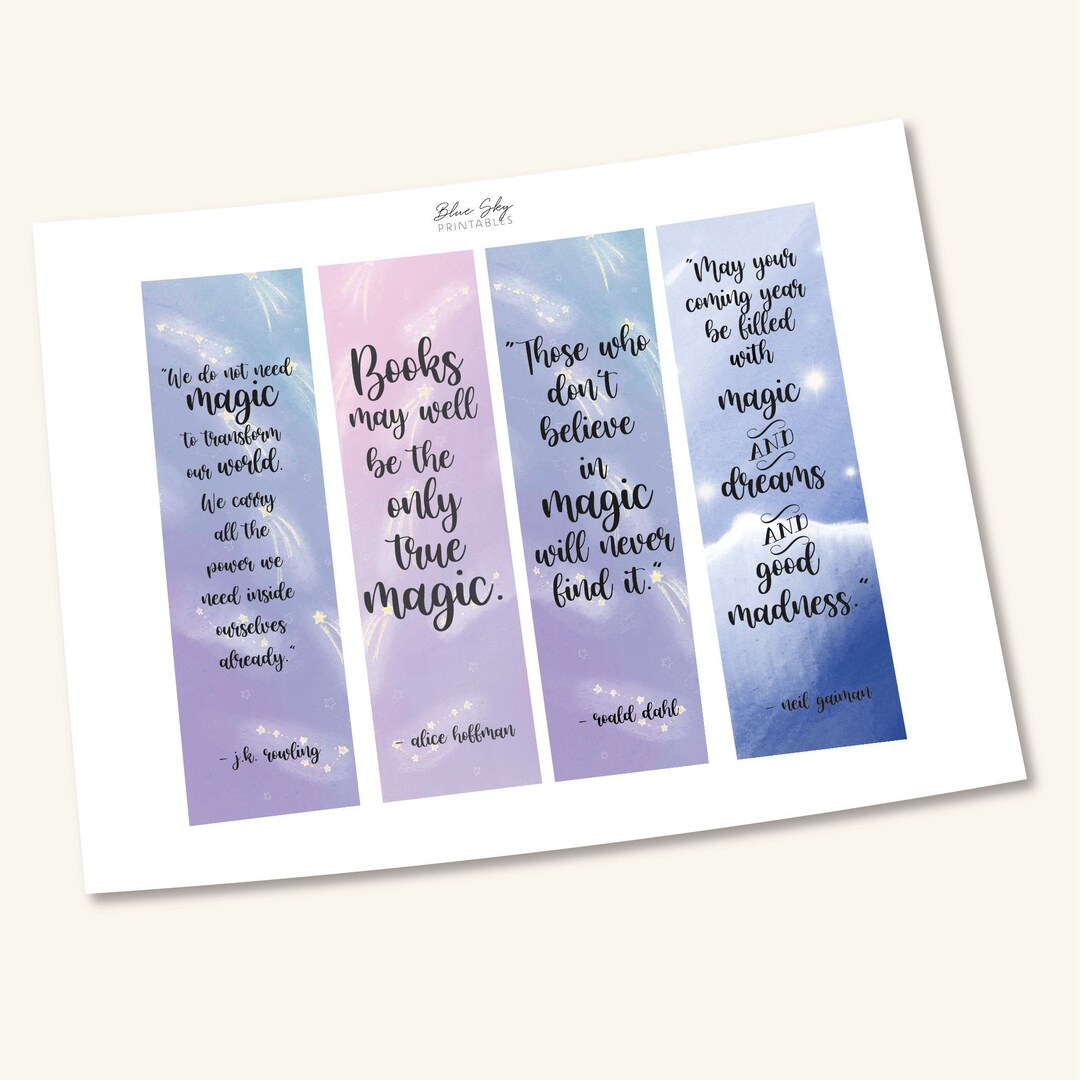 Magic/magical Printable Bookmarks (PRINTABLE) Instant Download Perfect ...