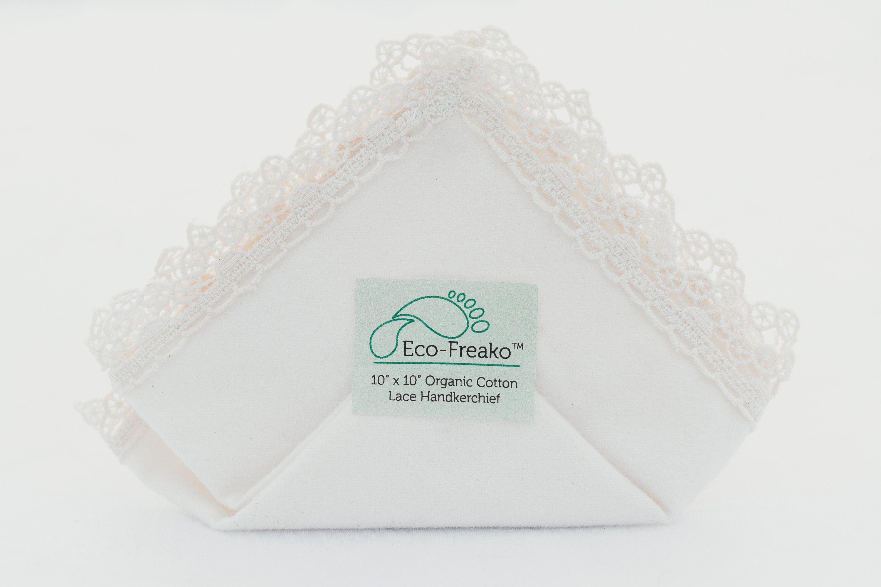 Zero Waste Organic Cotton Lace Handkerchief by Hankettes / Handmade ...