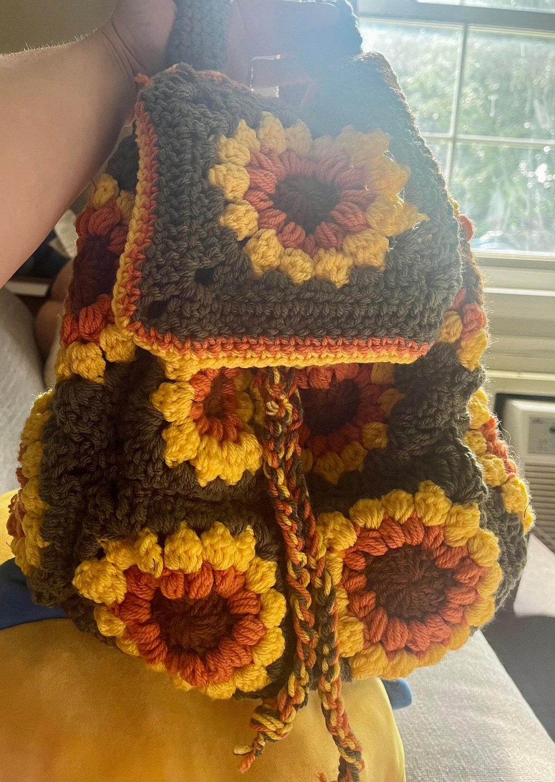 Sunflower Granny Square Backpack - Etsy