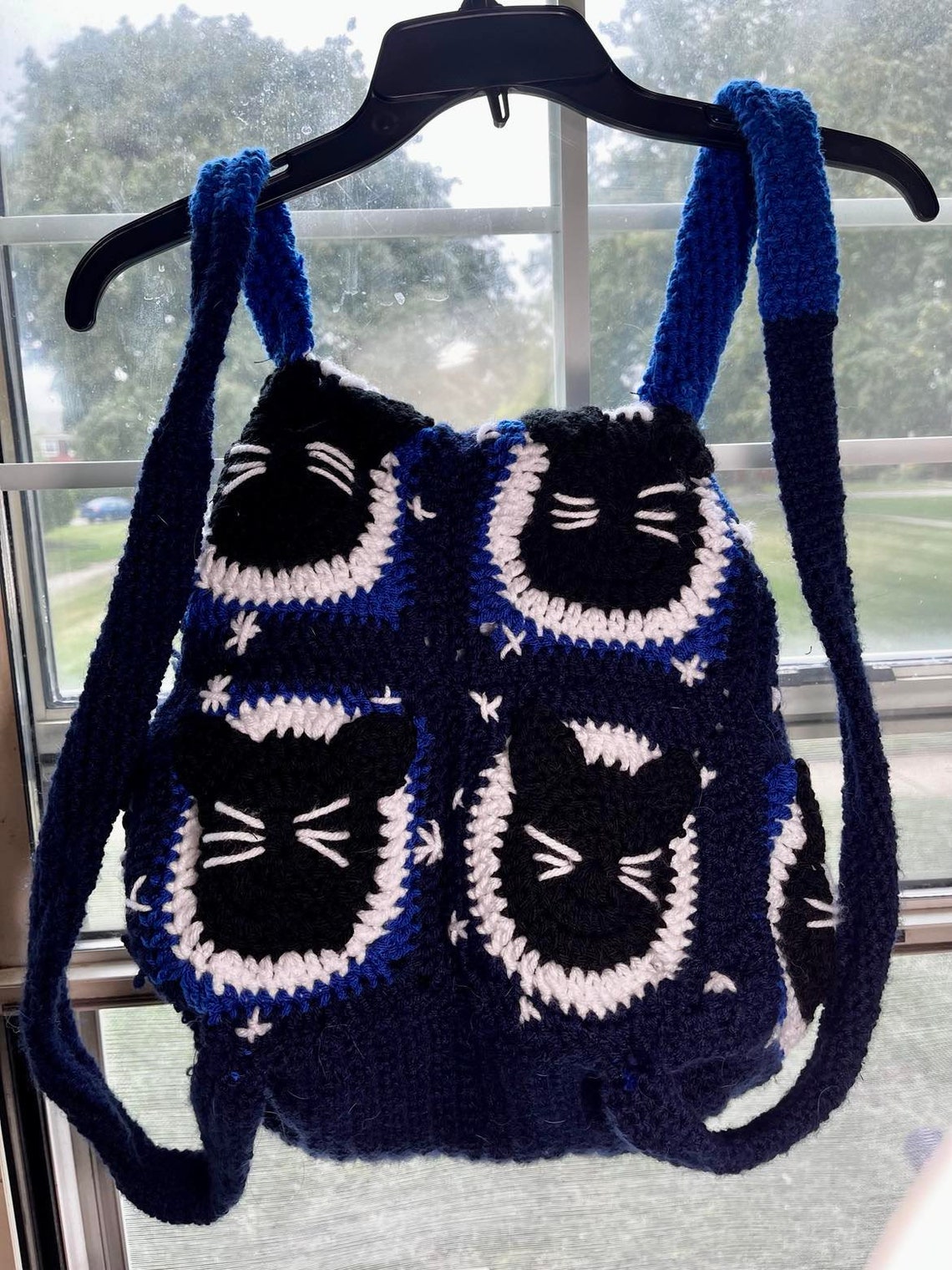 Mooncat Granny Square Backpack - Etsy
