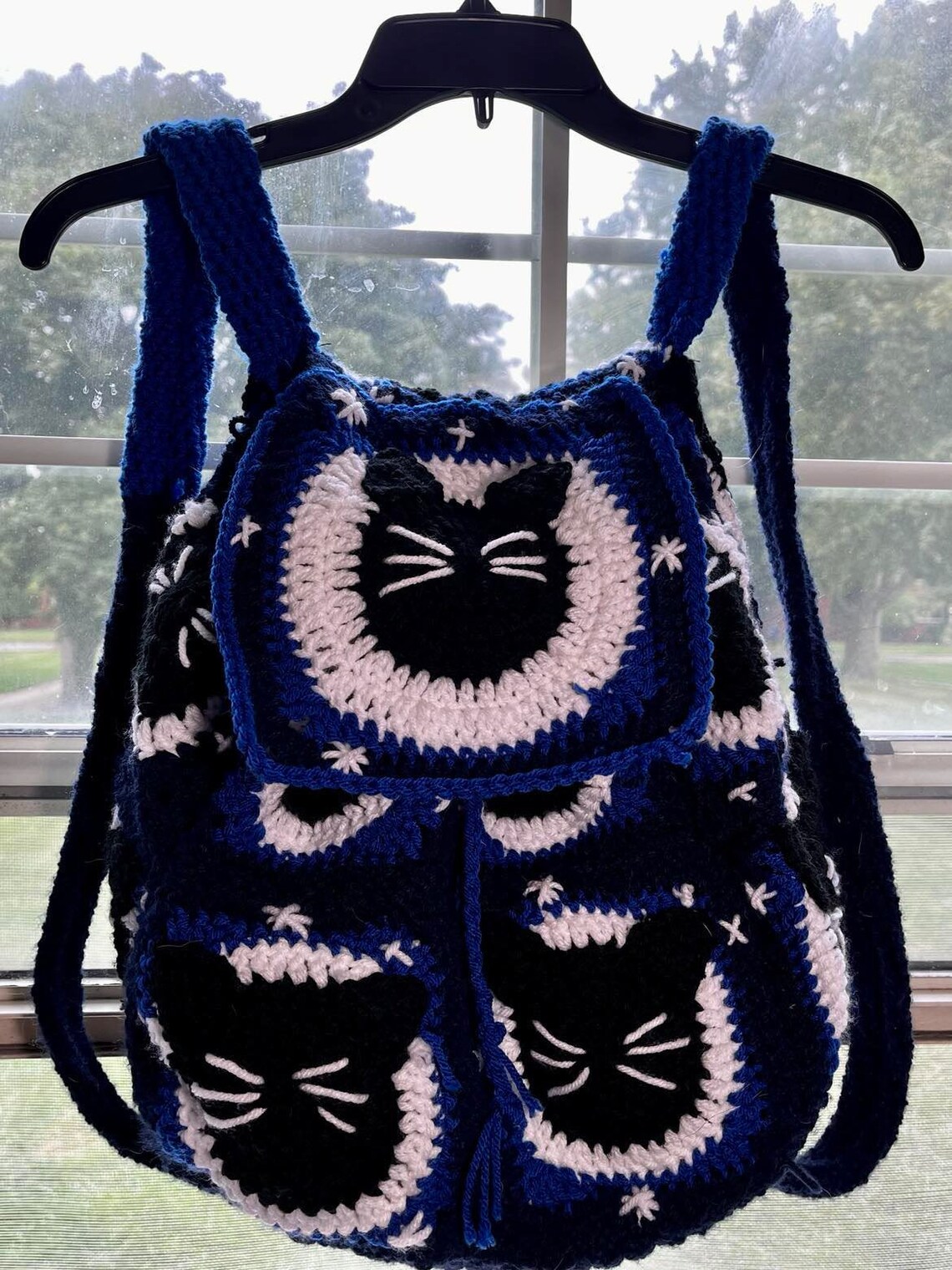 Mooncat Granny Square Backpack - Etsy
