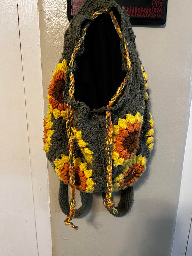 Sunflower Granny Square Backpack - Etsy
