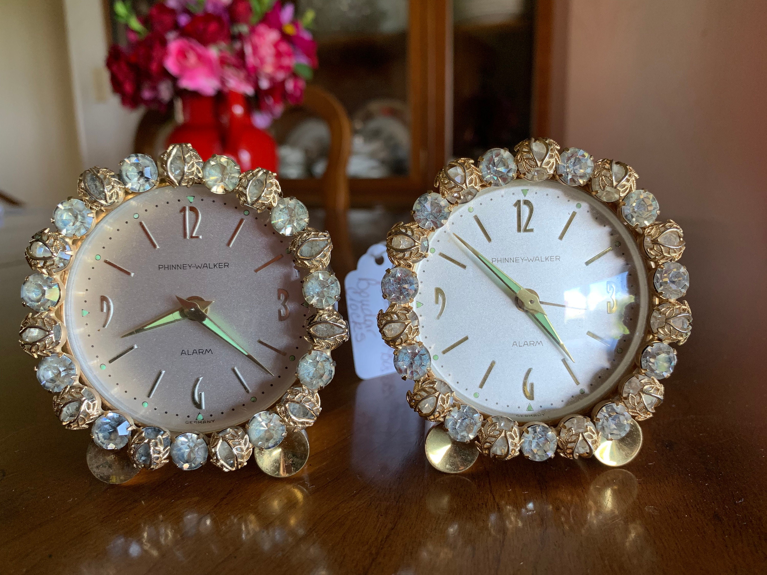 Phinney Walker Rhinestone Boudoir Clocks - Etsy