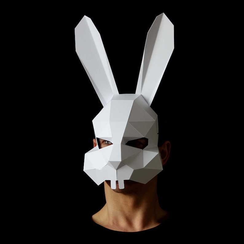 BUNNY Mask Make Your Own Paper Bunny Rabbit Mask With This - Etsy