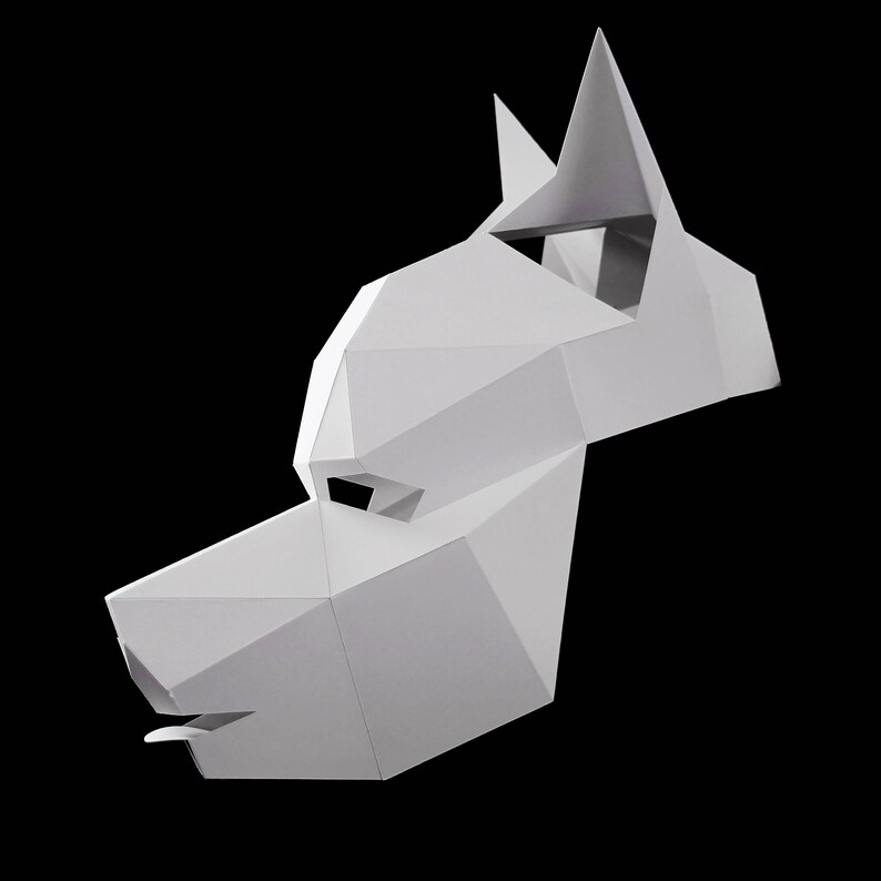 DIY 3D Geometric Dog Mask Template (PDF Download) - Etsy