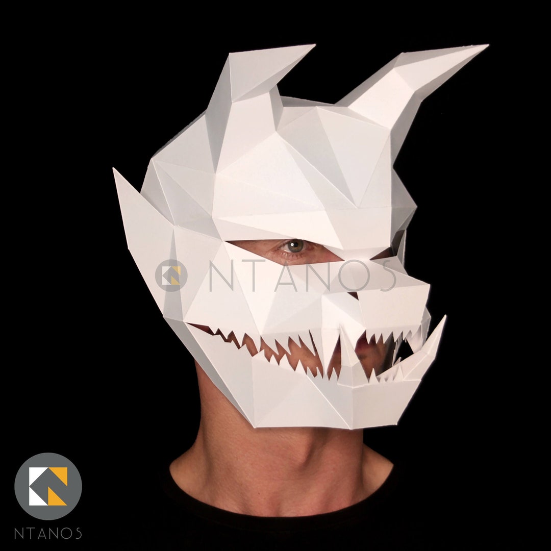 NIGHT CREATURE Mask - Make Your Own Paper Mask With This Template - Etsy