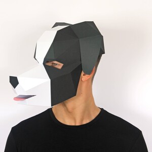 PUPPY Dog Mask - Build Your Own 3D Dog Mask From Card, Using This PDF ...