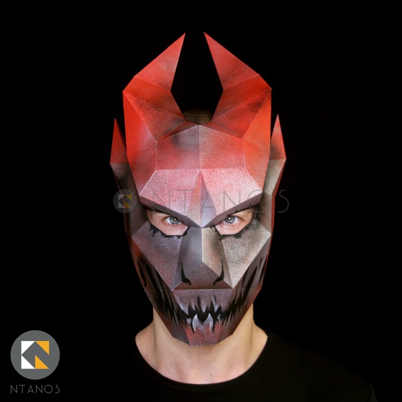 IFRIT Demon Mask Use this template to build your own demon | Etsy