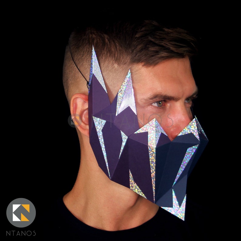 SPIKY MUZZLE Mask Make this easy mask from card with this | Etsy