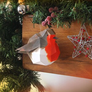 ROBIN Bird - Make a Paper 3D Bird Decoration With This PDF Download - Etsy
