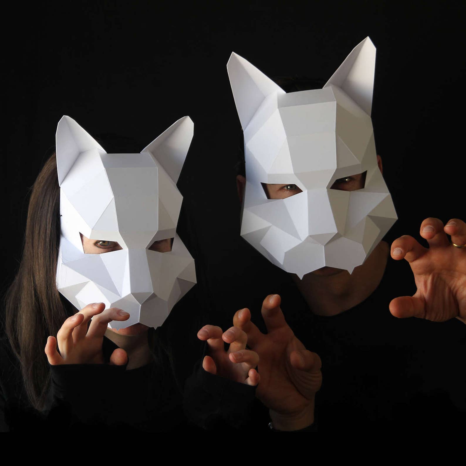 CAT Mask woman Easy to Make Cat Mask From Card With This - Etsy