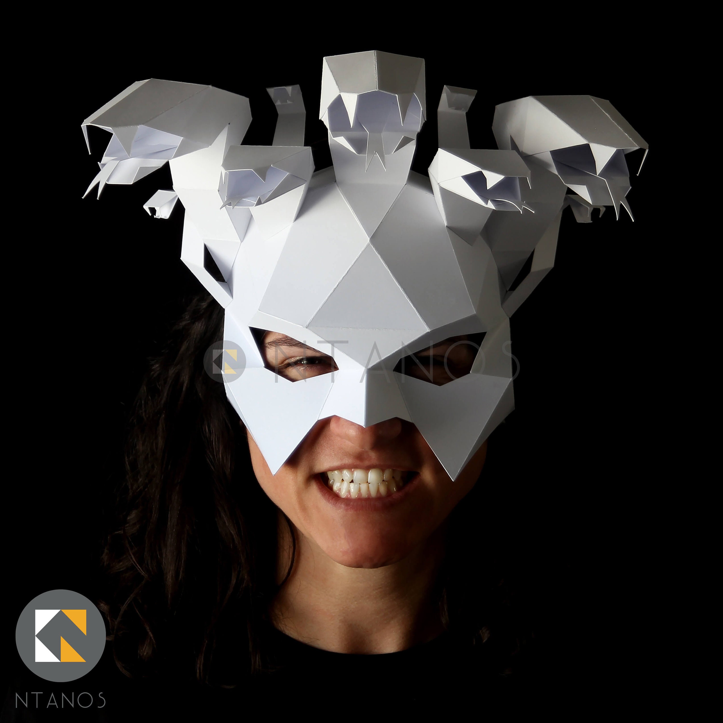MEDUSA Mask Make Your Own Medusa With This Low-poly Paper - Etsy Canada