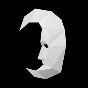 DIY Half Moon Mask: Venetian Card Mask Template (PDF Download) - Etsy