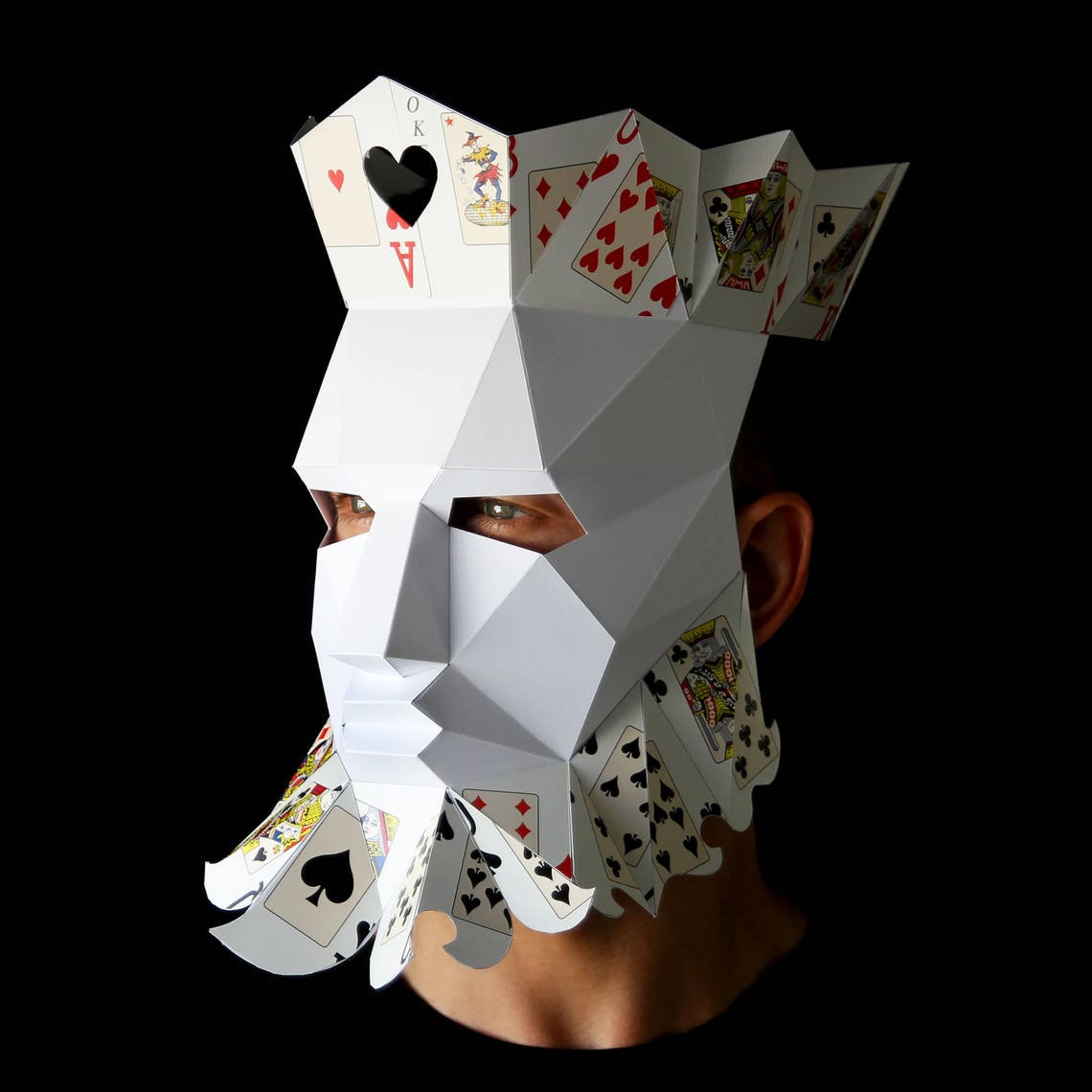 KING of Hearts Mask Make Your Own Paper Mask With This - Etsy