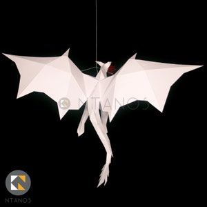 3D Paper Dragon Sculpture: DIY Hanging Decoration (PDF Download) - Etsy