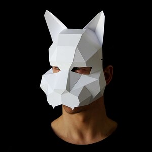 CAT Mask (man) - Easy to Make Cat Mask From Card, With This PDF ...