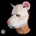 3D Geometric Rat Mask: Papercraft PDF Template - Etsy