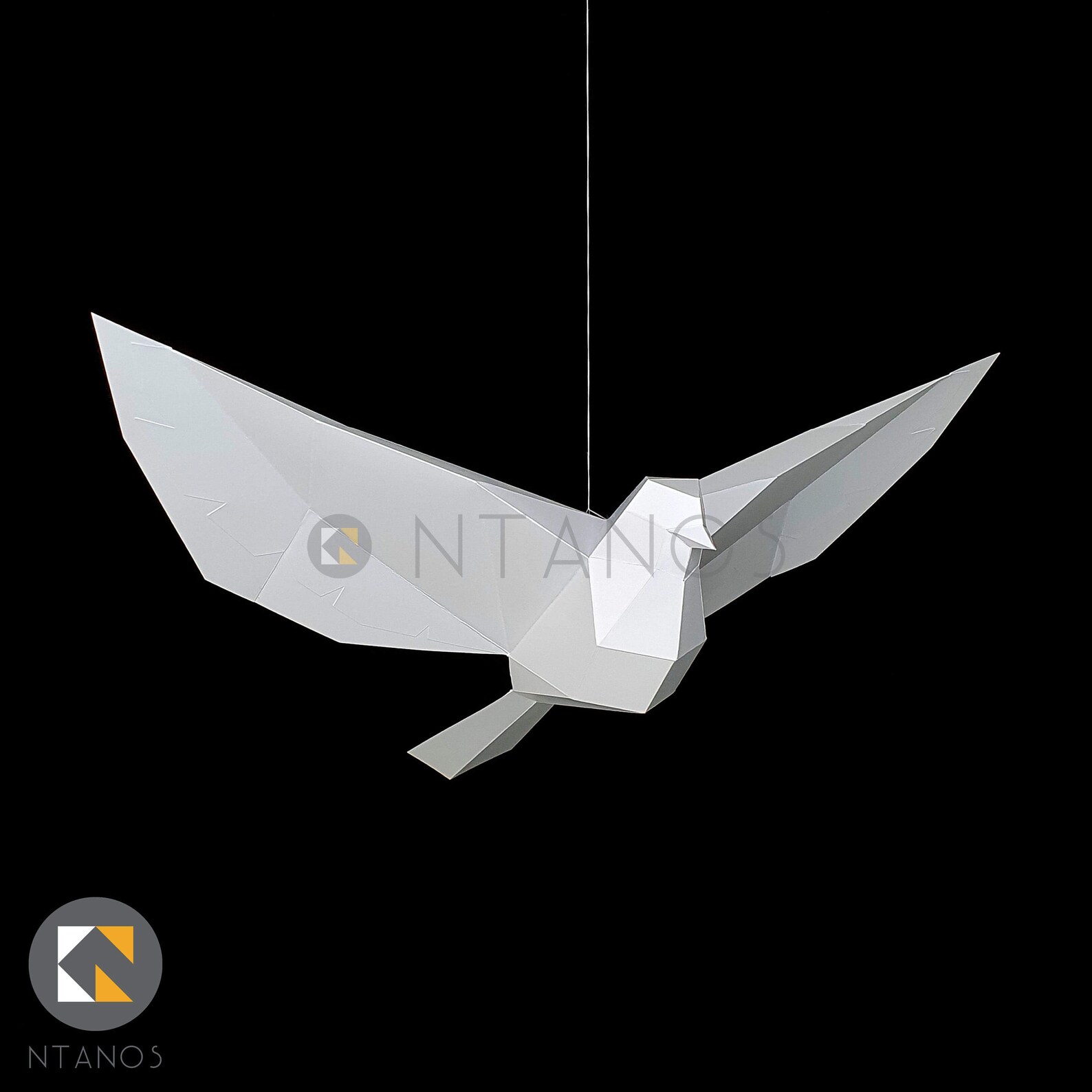 Paper Bird DIY Craft: 3D Geometric Papercraft Template (PDF Download ...