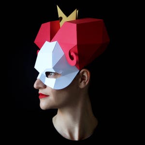 QUEEN of Hearts Mask - Make Your Own Paper Mask With This Instant ...