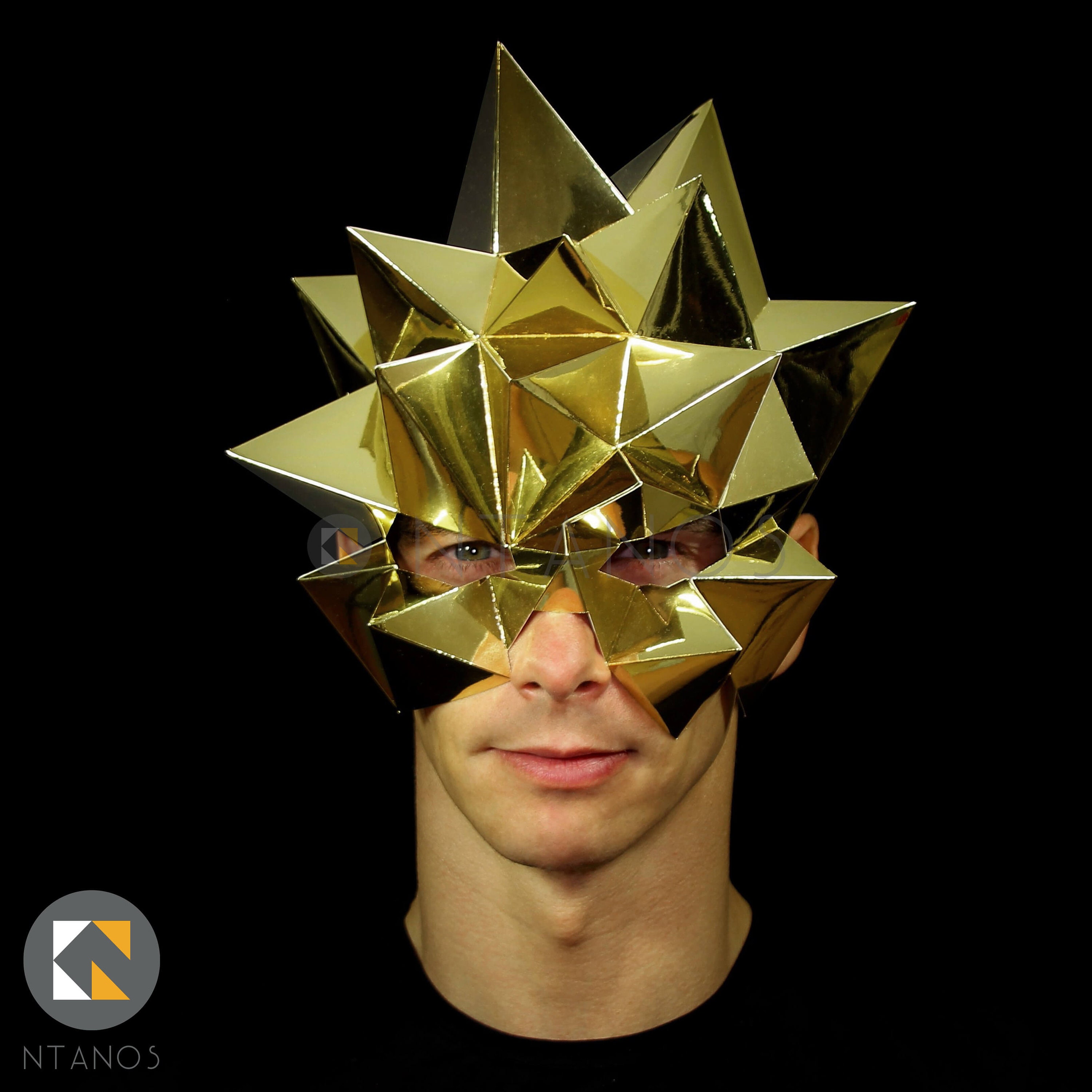 BLAST Mask Easy Low-Poly polygon mask PDF download | Etsy