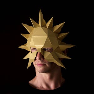 Geometric Sun Mask Template: DIY Papercraft (PDF Download) - Etsy