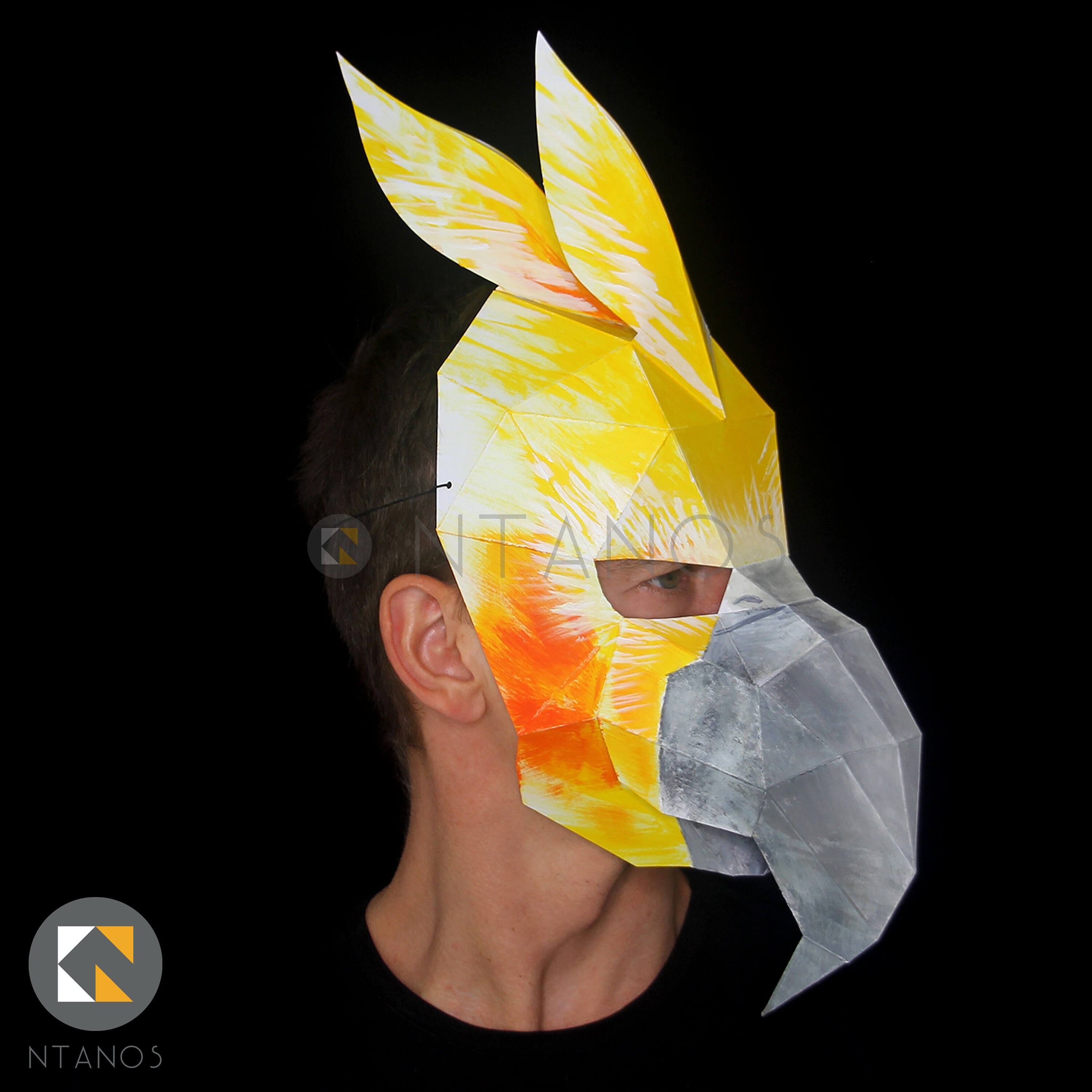 DIY Papercraft Parrot Mask: Geometric Bird Mask (PDF Download) - Etsy