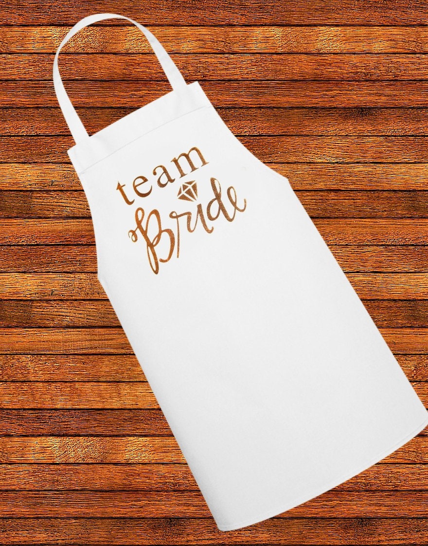 Team Bride Apron Wedding Apron Bachelorette Bridal Shower Etsy